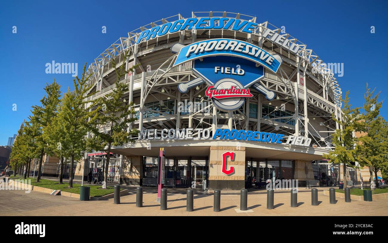 Cleveland - October 18, 2024: Progressive Field panorama, home of the ...