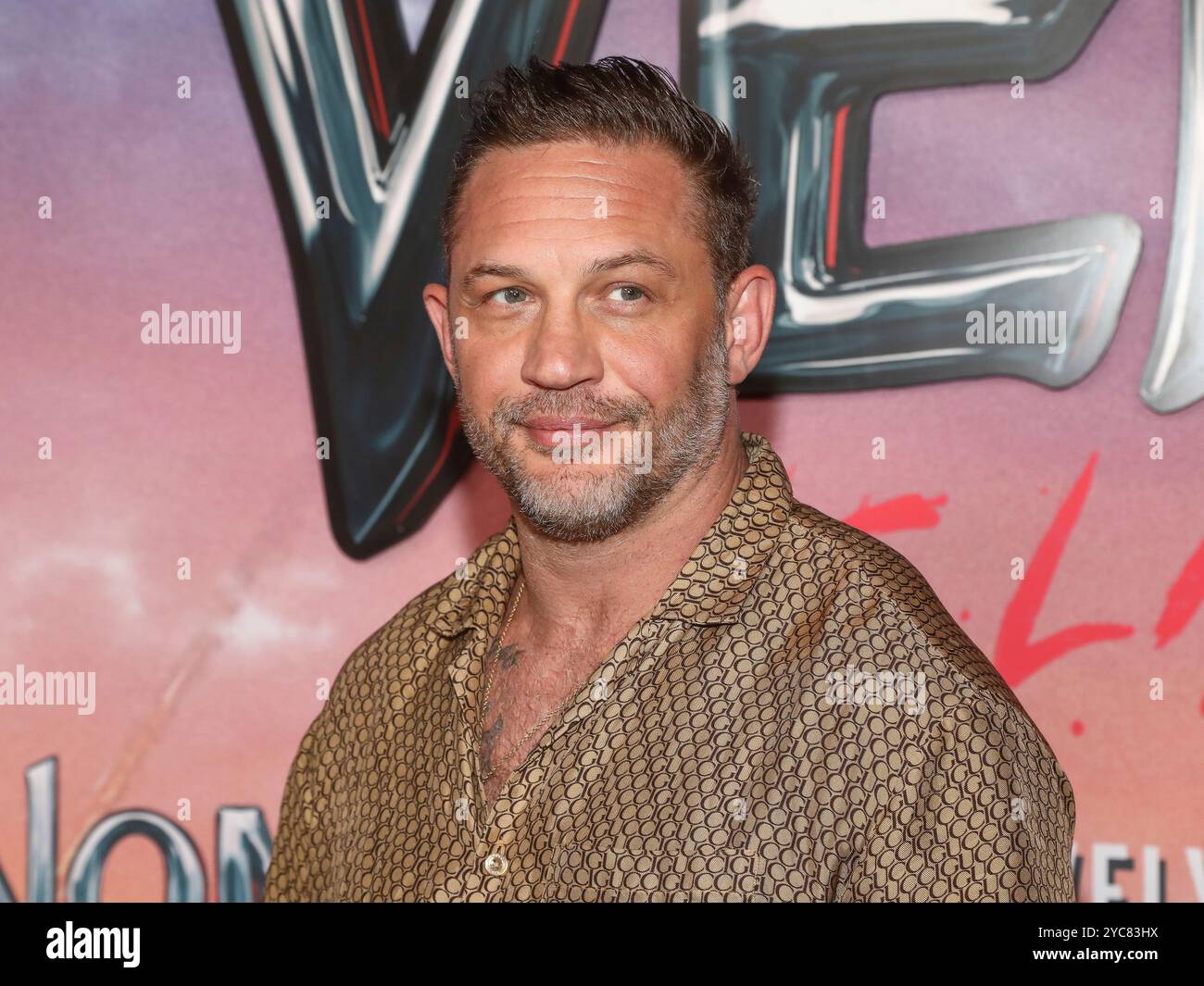 Actor Tom Hardy attends the premiere of "Venom: The Last Dance" at ...