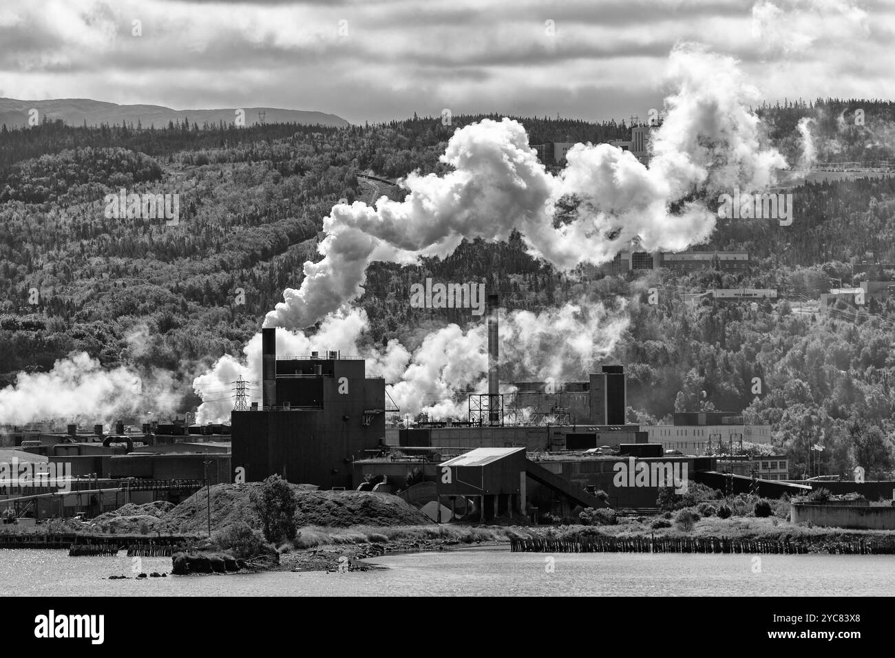 Pulp & Paper Mill, Corner Brooke, Newfoundland, Canada Stock Photo - Alamy