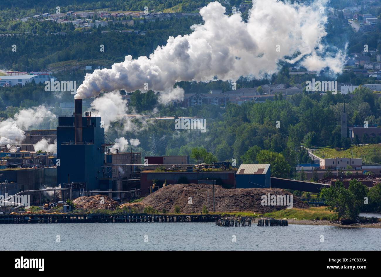 Pulp & Paper Mill, Corner Brooke, Newfoundland, Canada Stock Photo - Alamy