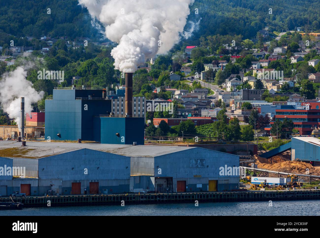 Pulp & Paper Mill, Corner Brooke, Newfoundland, Canada Stock Photo - Alamy