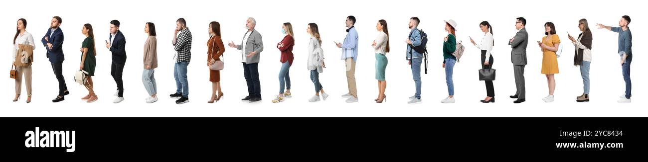 People smartphone many Cut Out Stock Images & Pictures - Alamy