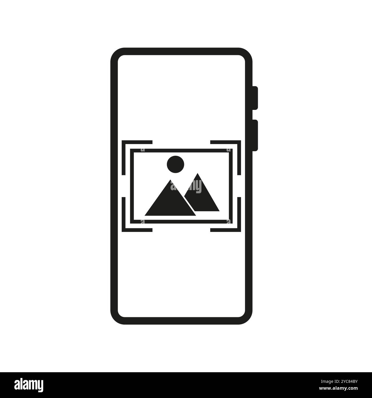 Phone icon in marker. Geolocation phone symbol. Black outline shape ...