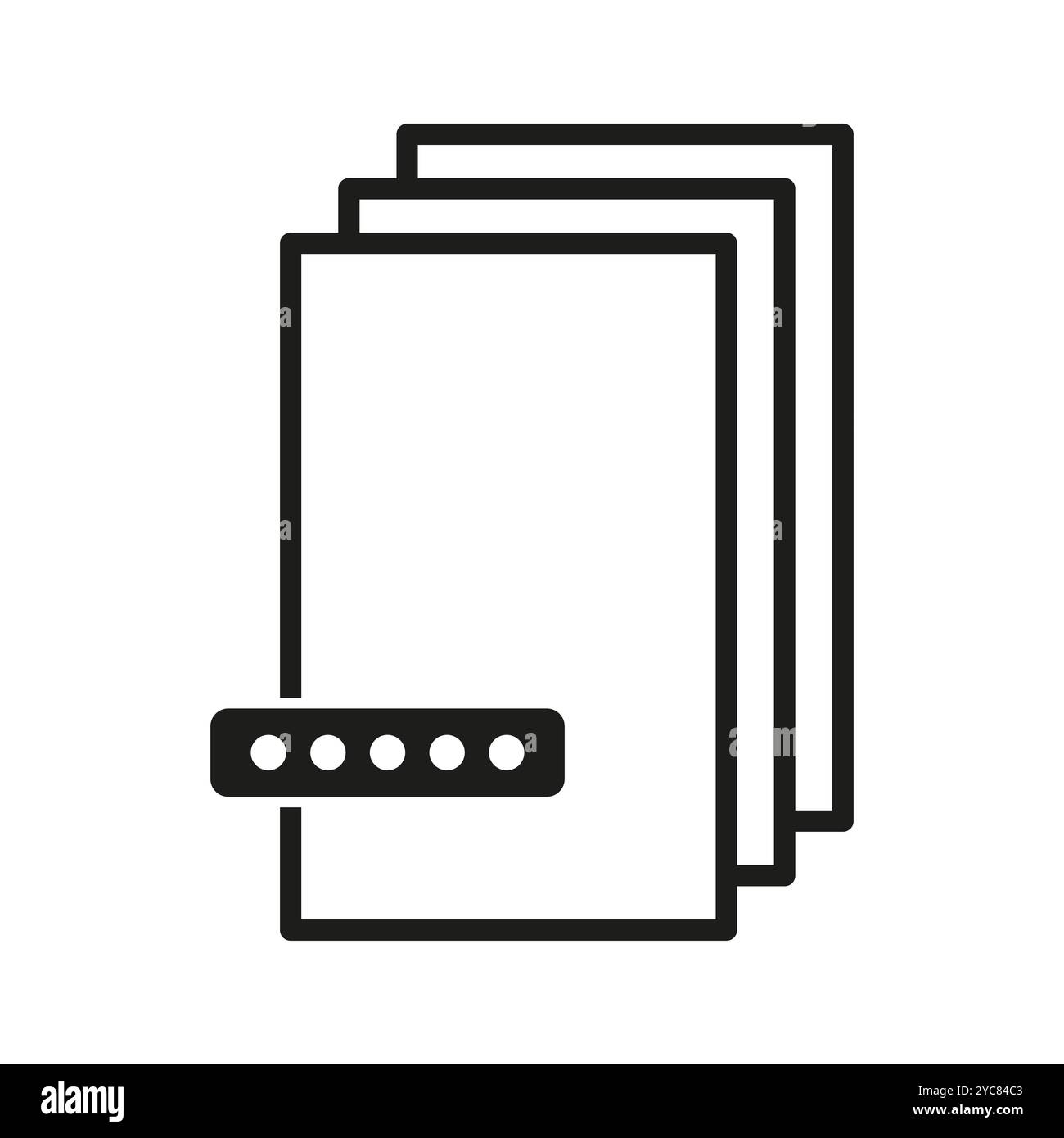 Document folder icon. Simple office file. Minimalistic vector ...