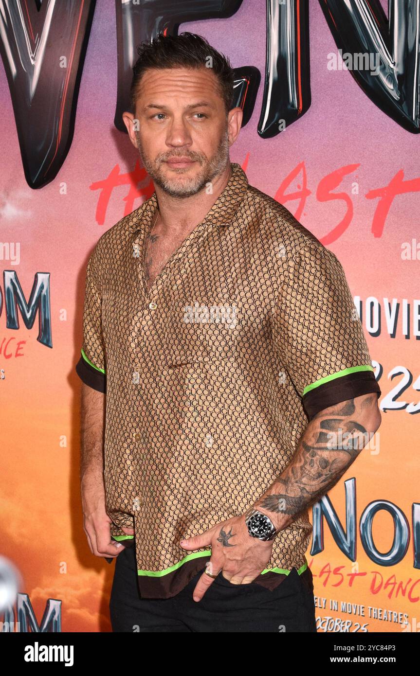 New York, NY, USA. 21st Oct, 2024. Tom Hardy at the NY premiere of ...