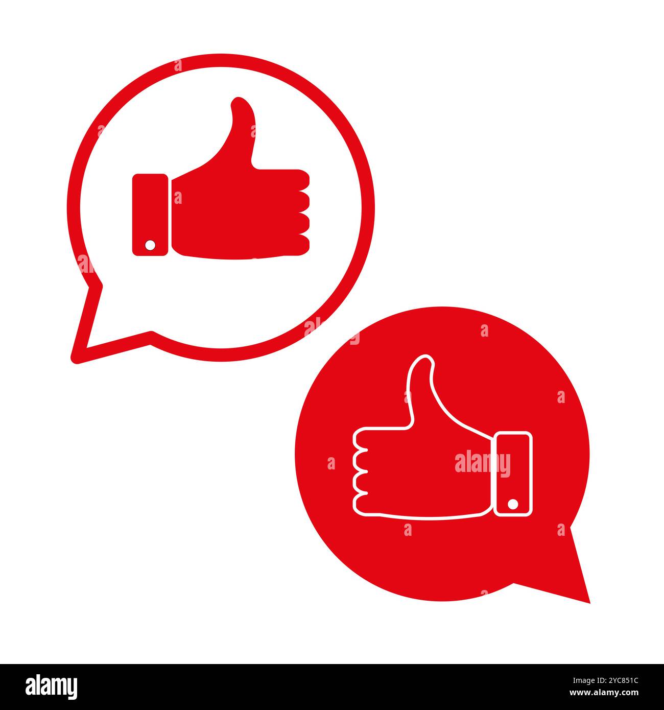 Thumbs up icons. Approval gesture symbol. Speech bubble graphic ...