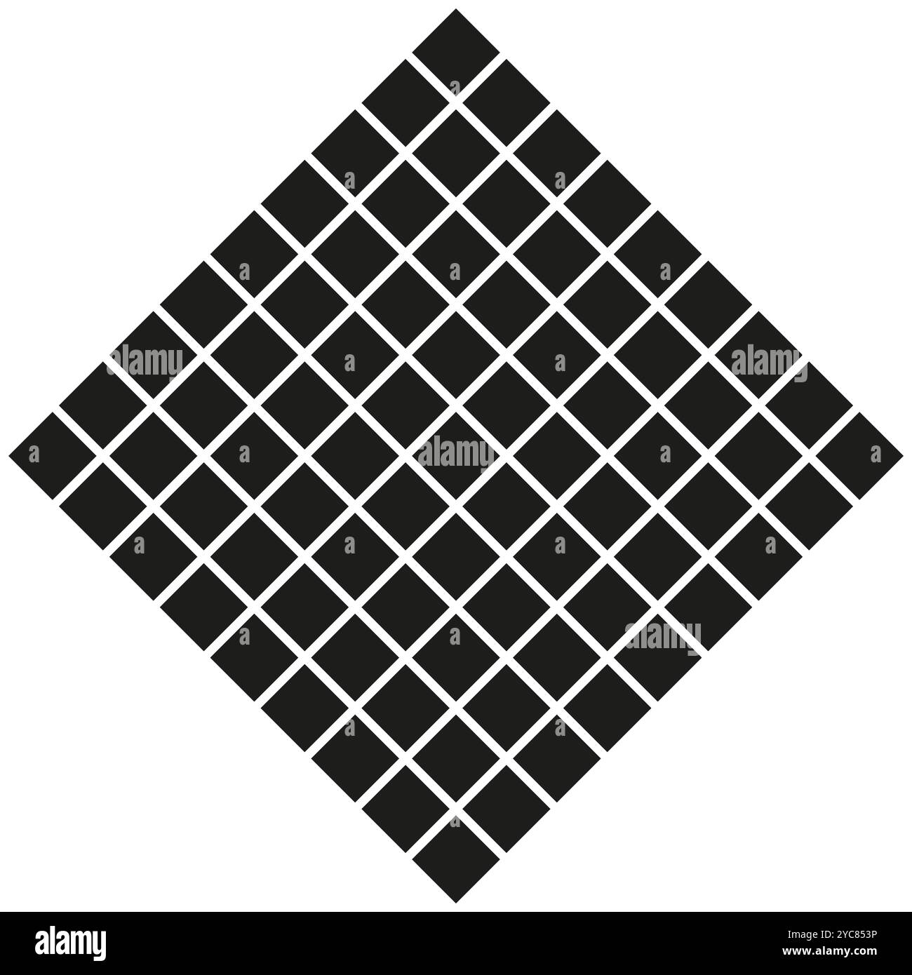 Checkered pattern icon. Square grid geometric vector. Abstract tiled ...