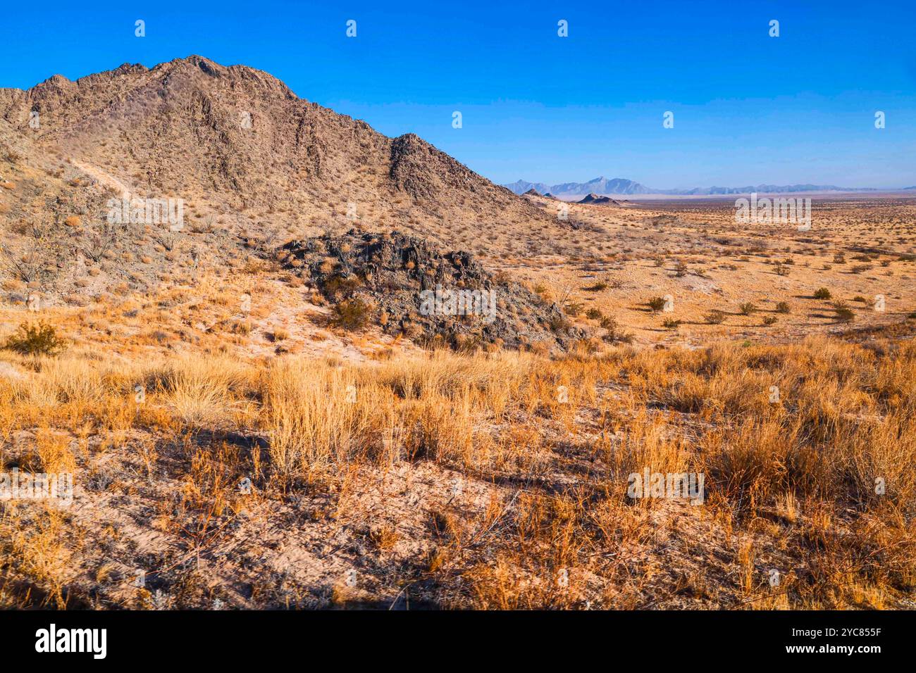 Mountain and valley of grassland, dry scrubland among other desert ...