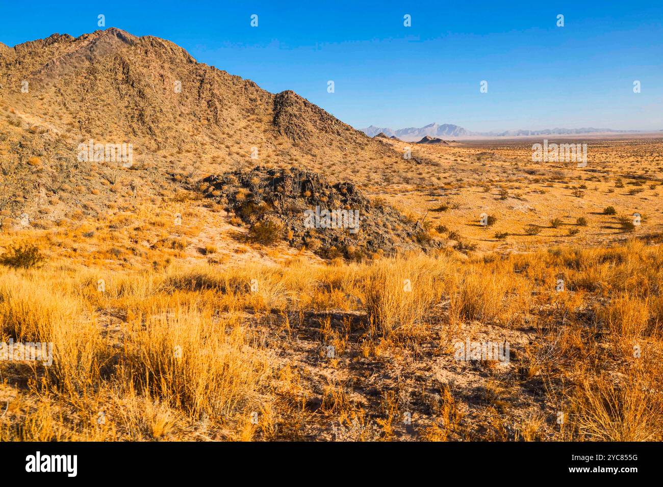 Mountain and valley of grassland, dry scrubland among other desert ...