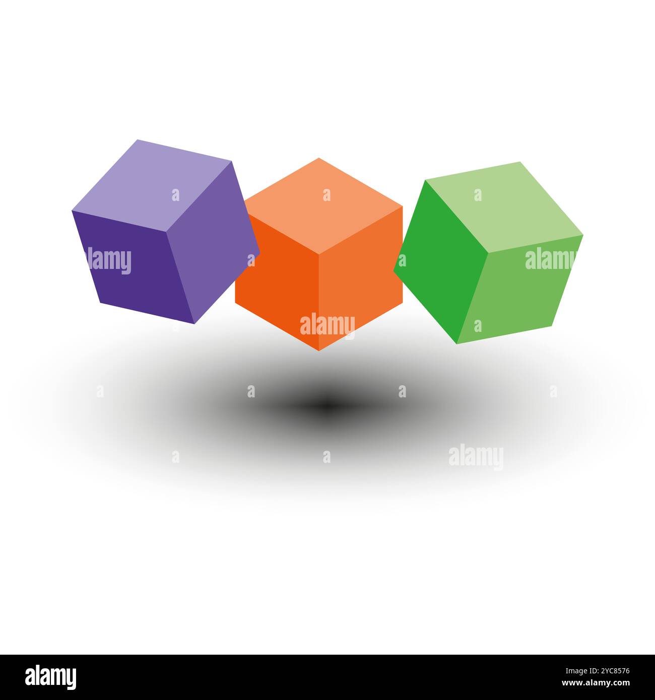 Colorful 3d cubes floating Stock Vector Images - Alamy