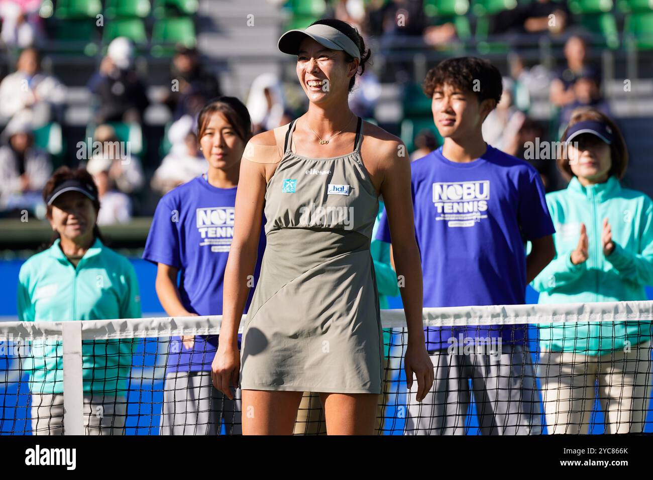 Osaka, Japan. 20th Oct, 2024. Ena Shibahara (JPN) Tennis : Doubles Victory Ceremony at Morita ...