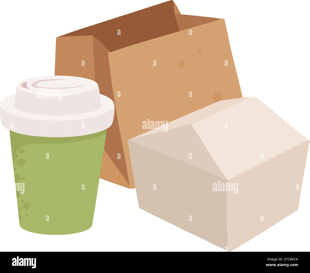 Disposable paper burger box Stock Vector Images - Alamy