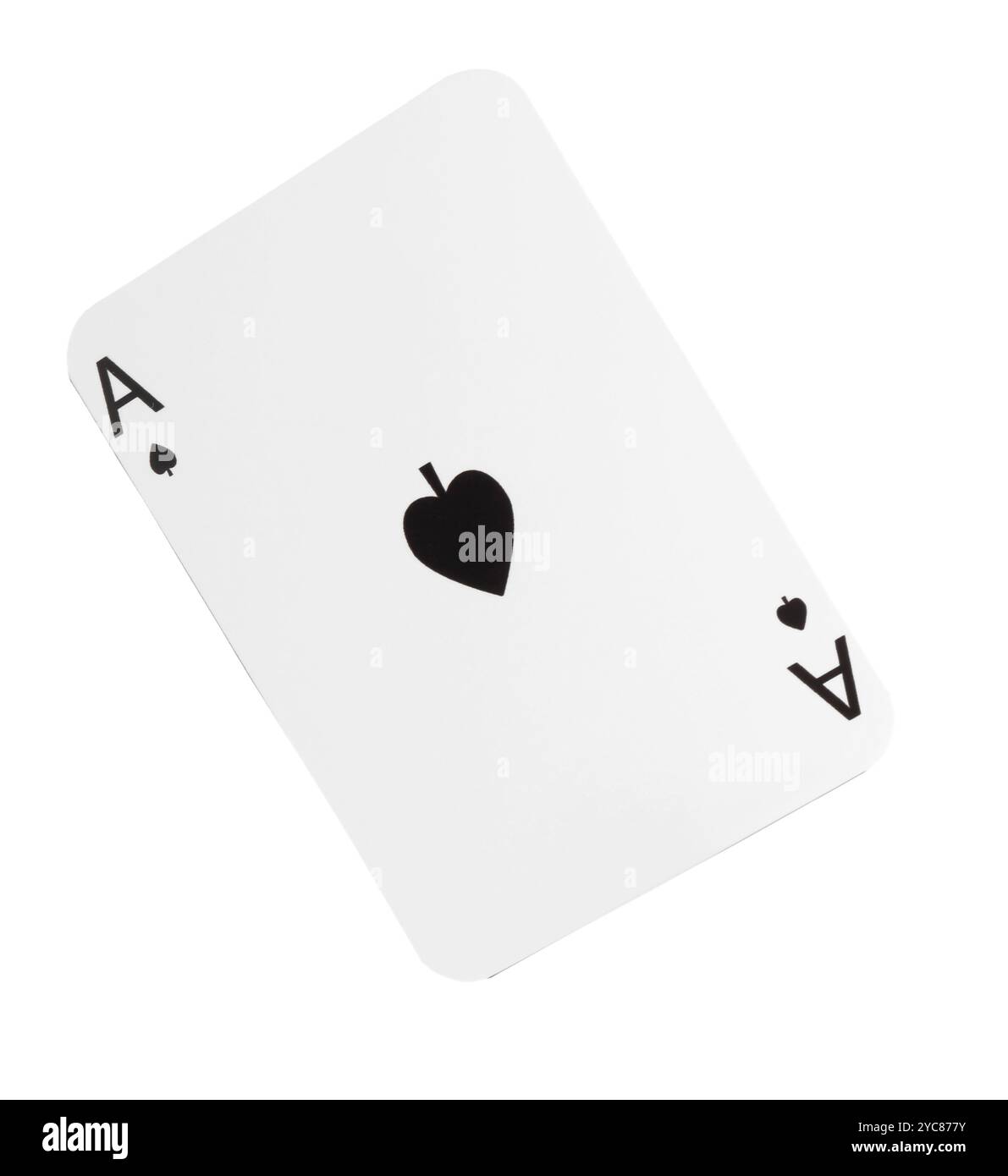 Poker game. One playing card isolated on white Stock Photo - Alamy