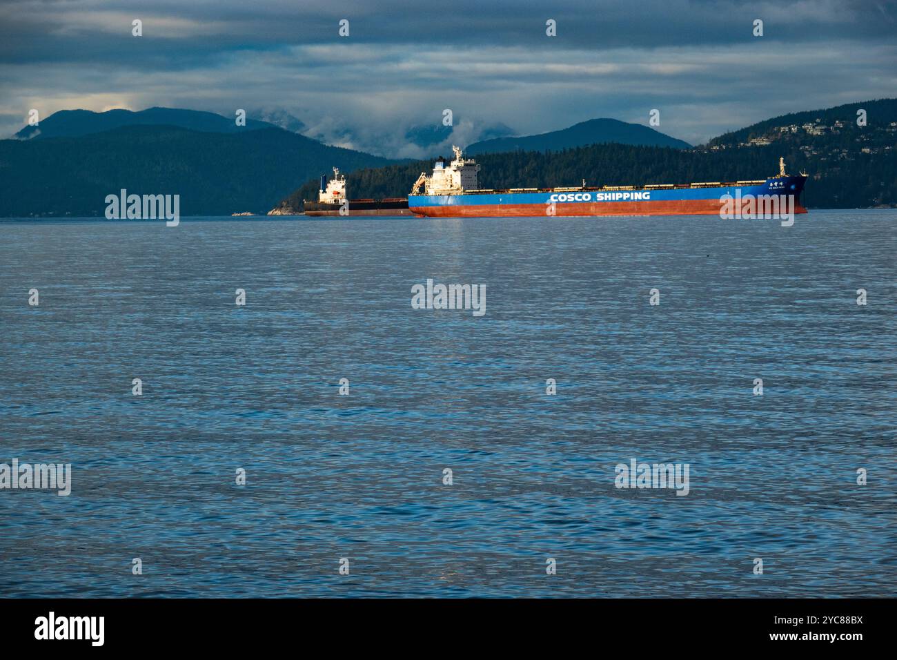 Ships waiting in English Bay near Vancouver, BC, Canada Stock Photo - Alamy
