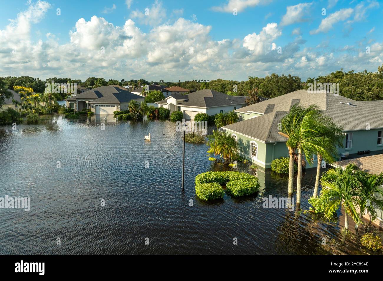 Flooding in Florida caused by tropical storm from hurricane rainfall ...