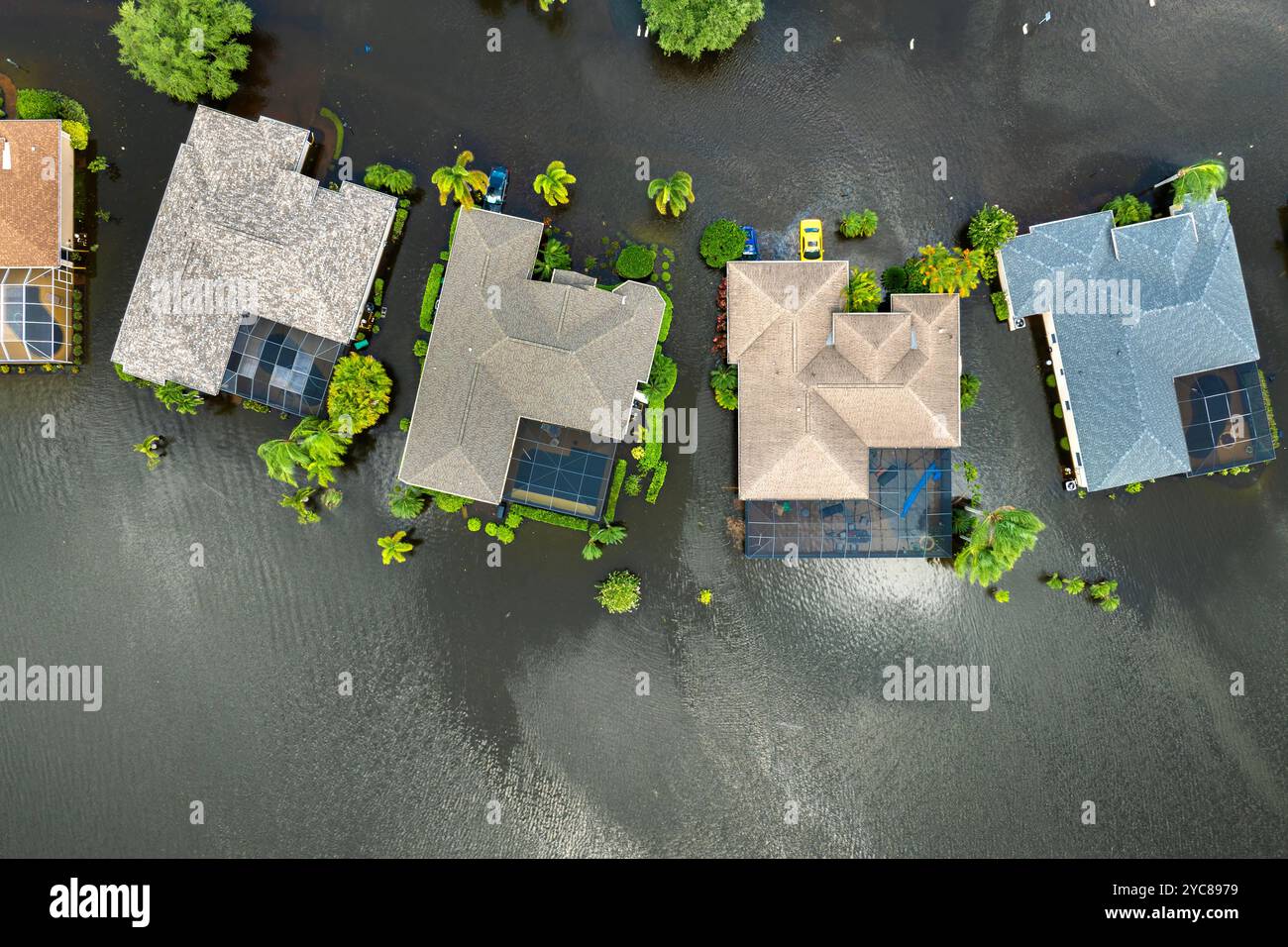 Hurricane Debby tropical rainstorm flooded residential homes in ...