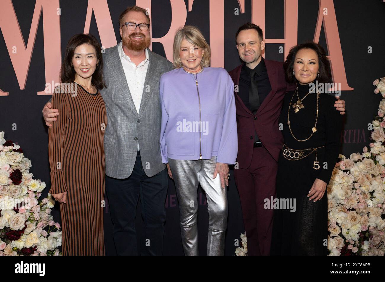 Jane Cha Cutler, from left, R.J. Cutler, Martha Stewart, Trevor Smith ...