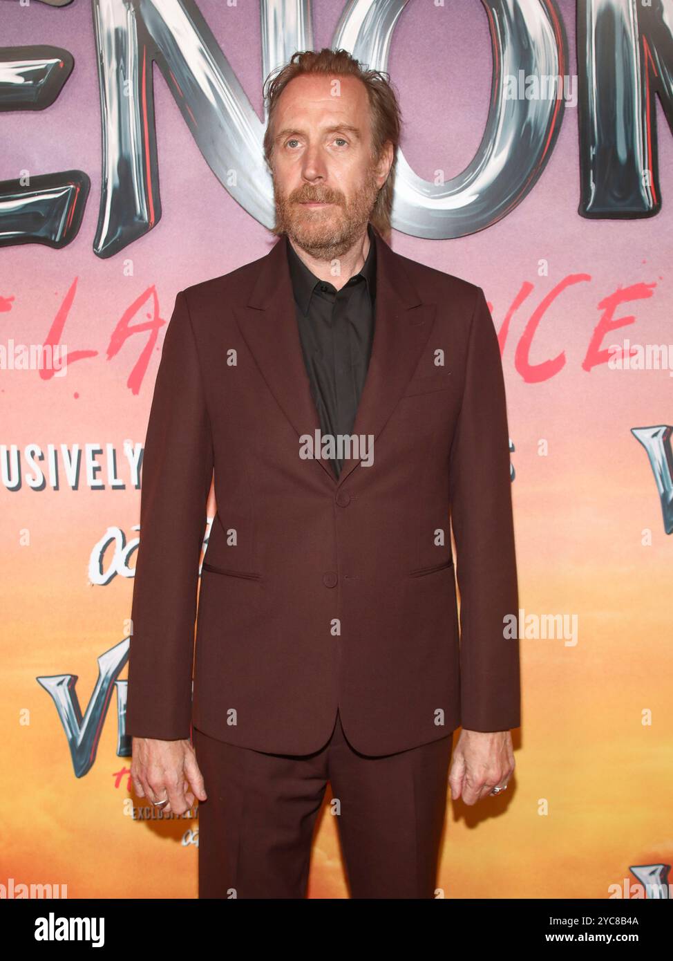 Actor Rhys Ifans attends the premiere of "Venom: The Last Dance" at ...