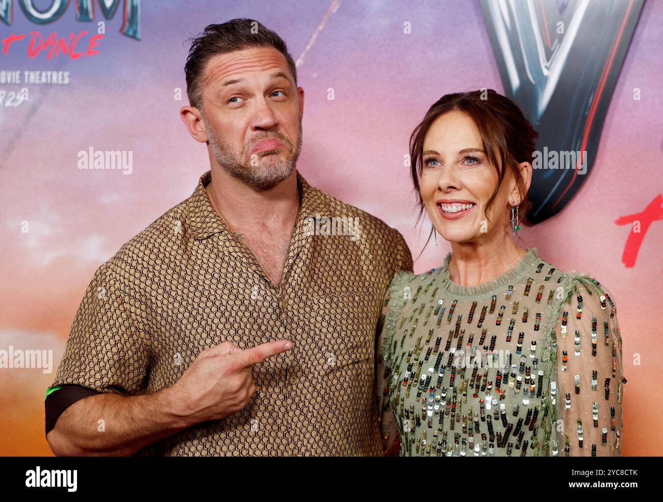 New York, United States. 21st Oct, 2024. Tom Hardy and Kelly Marcel ...