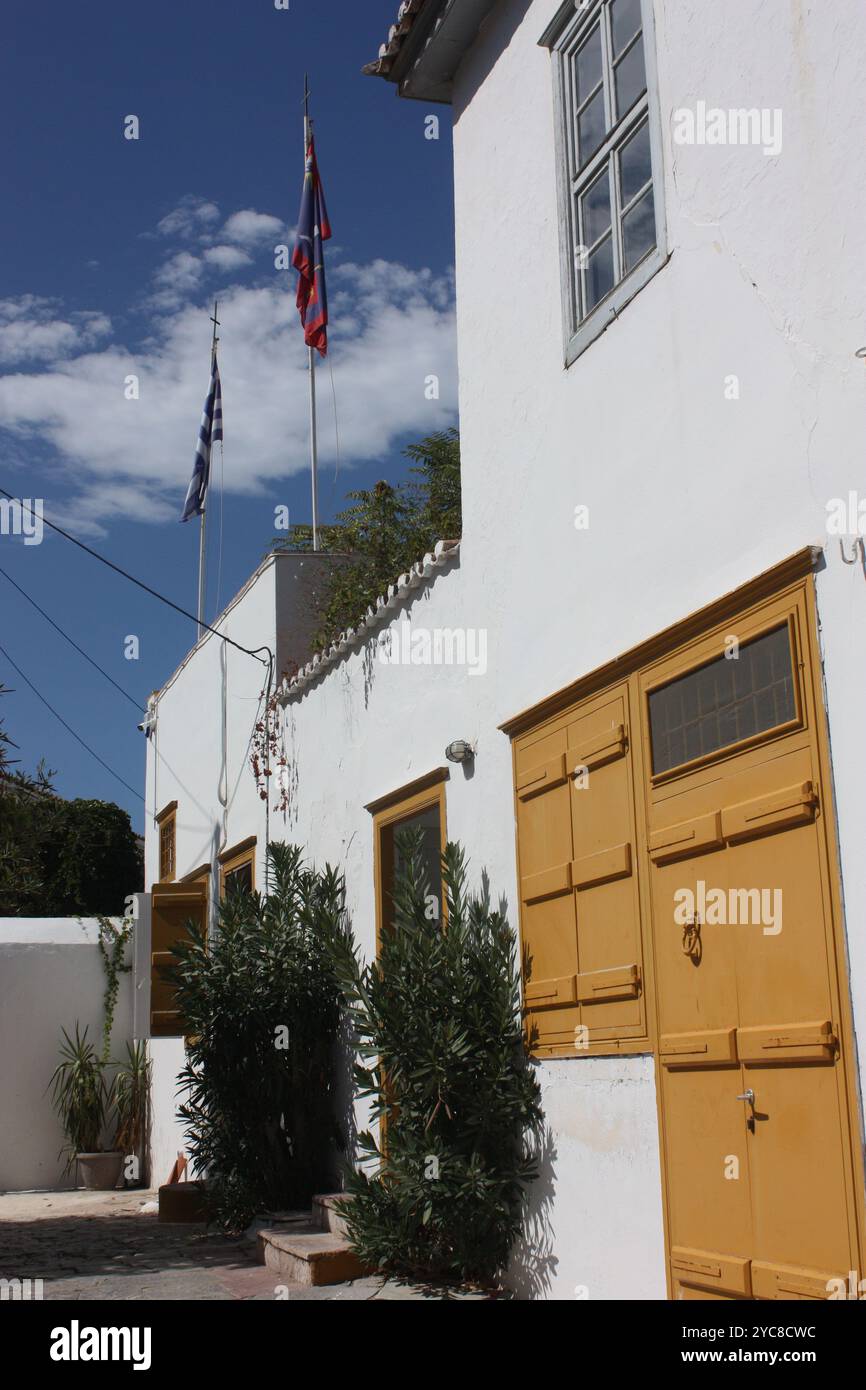 The Panagiotis Tetsis Home & Studio museum on Hydra, Greece Stock Photo ...