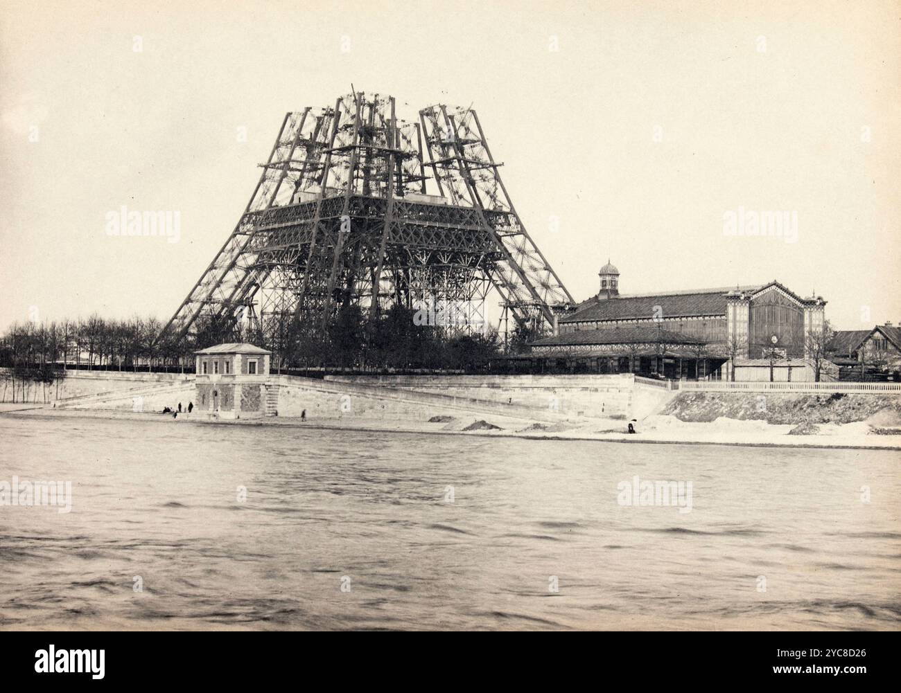 The construction of the Eiffel Tower in Paris. The tower was to be the ...