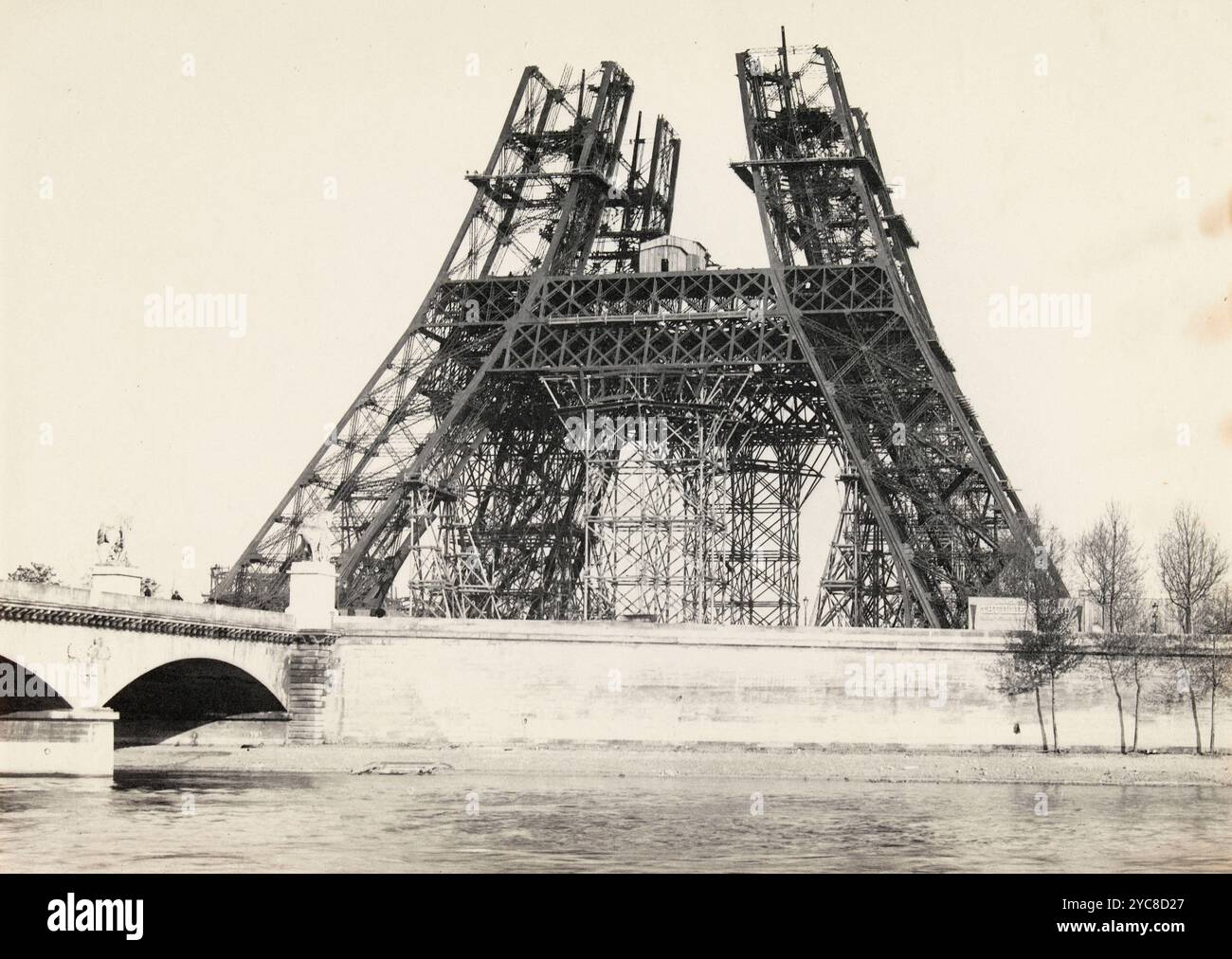 The construction of the Eiffel Tower in Paris. The tower was to be the ...