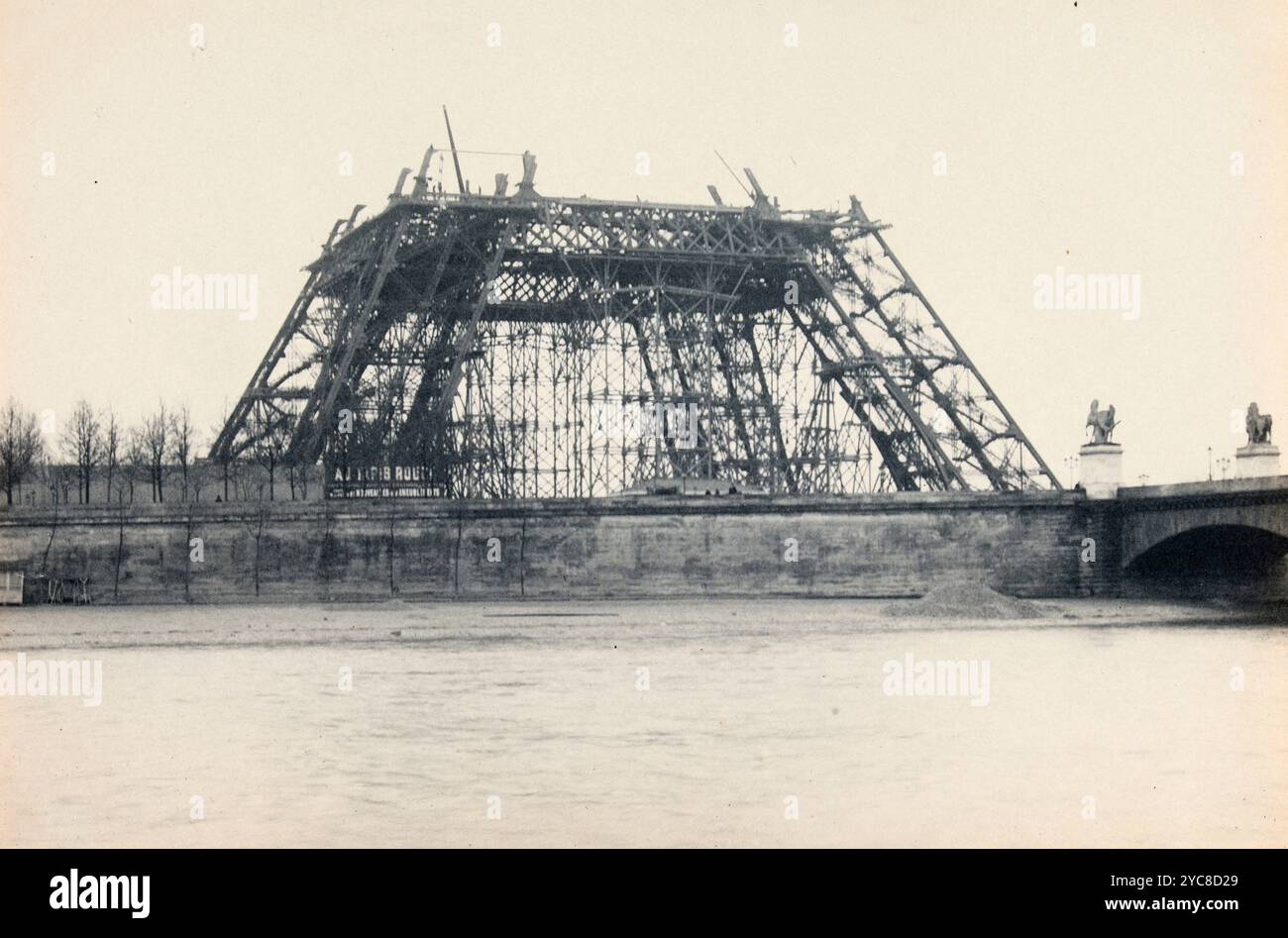 The construction of the Eiffel Tower in Paris. The tower was to be the ...