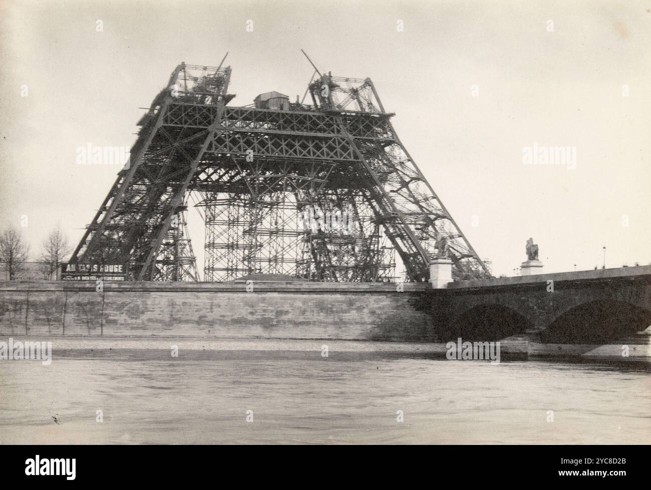 The construction of the Eiffel Tower in Paris. The tower was to be the ...
