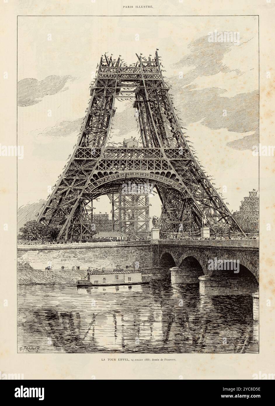 The construction of the Eiffel Tower in Paris. The tower was to be the ...