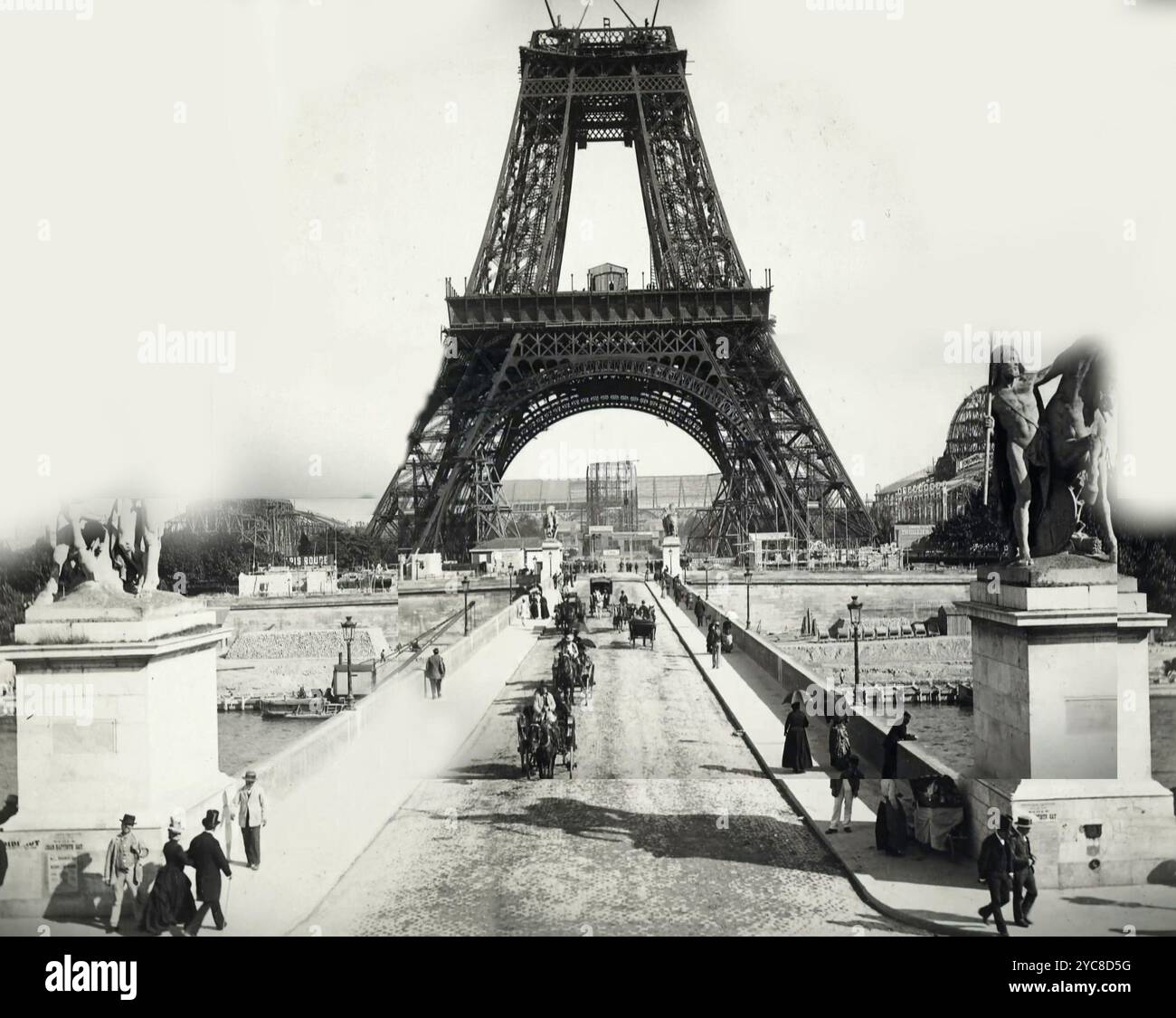 The construction of the Eiffel Tower in Paris. The tower was to be the ...
