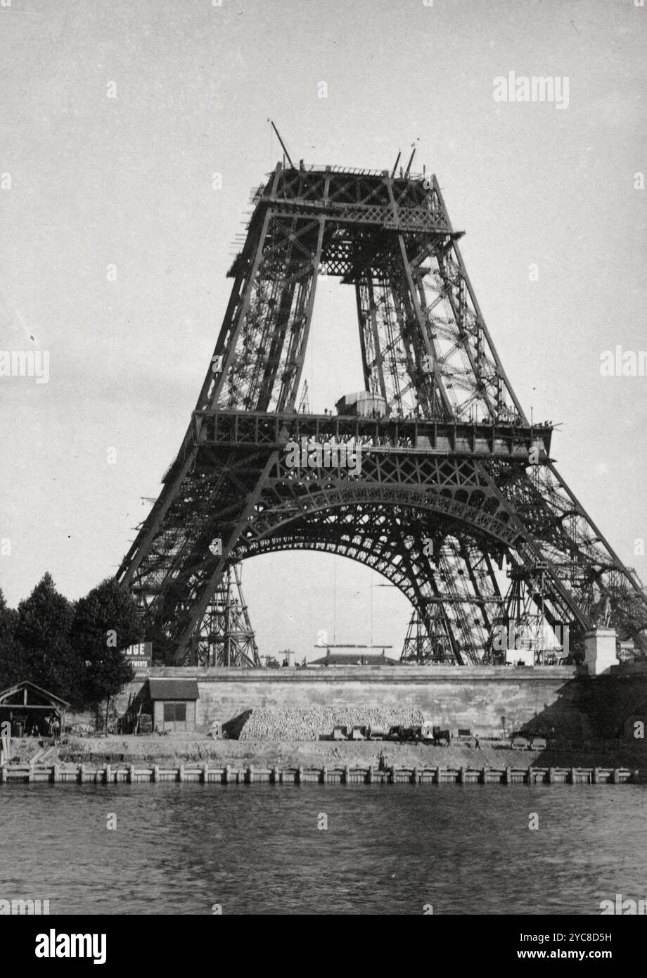 The construction of the Eiffel Tower in Paris. The tower was to be the ...