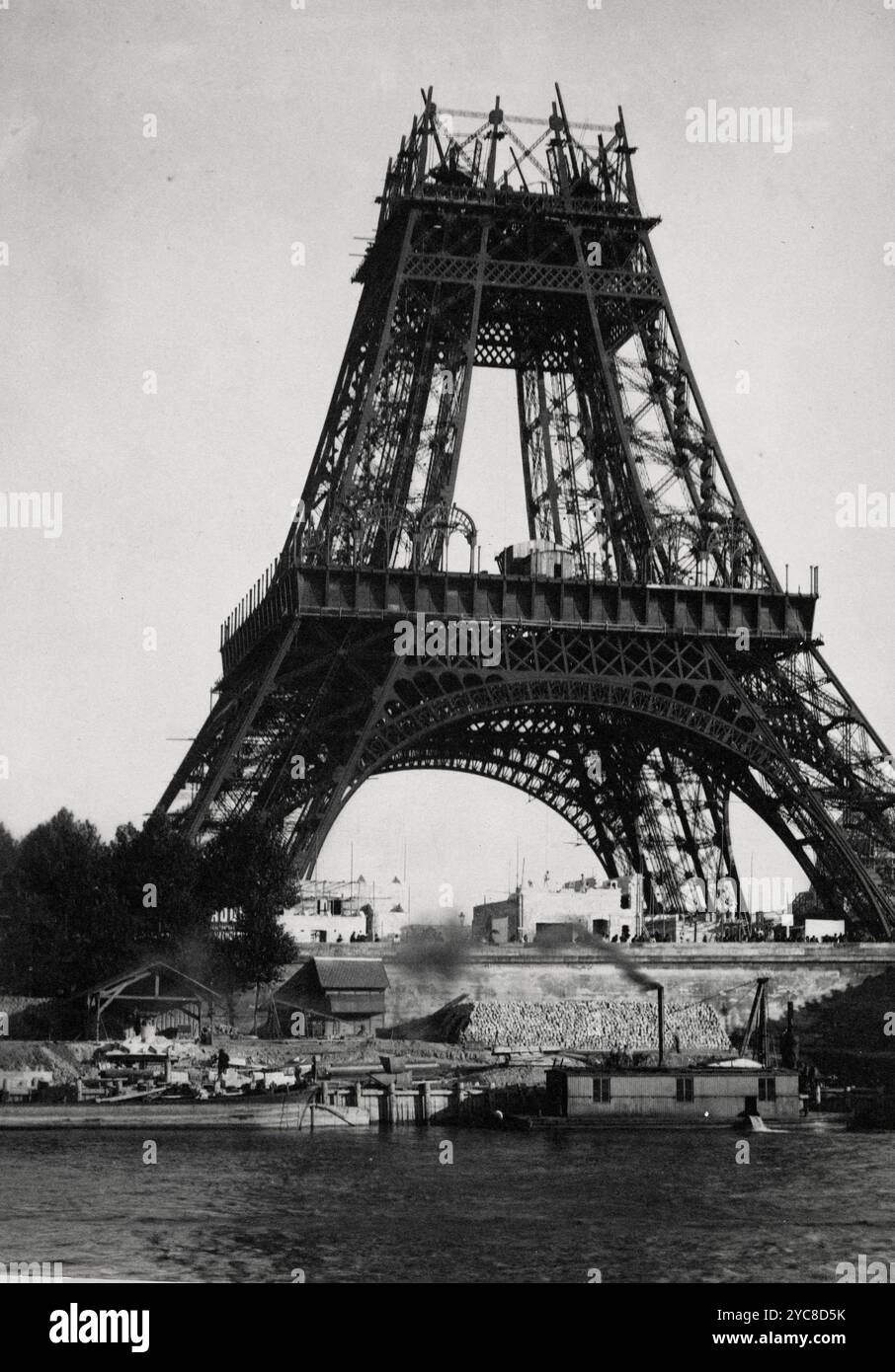The construction of the Eiffel Tower in Paris. The tower was to be the ...