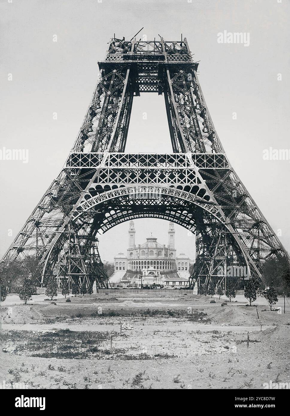 The construction of the Eiffel Tower in Paris. The tower was to be the ...