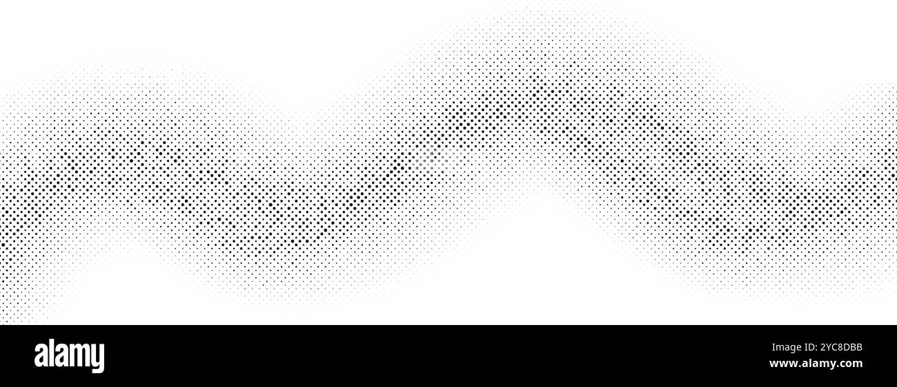Gritty halftone wave background. Dotted curved line wallpaper. Abstract ...