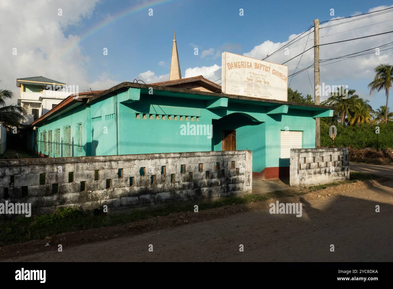 A church in Dangriga, Belize Stock Photo - Alamy