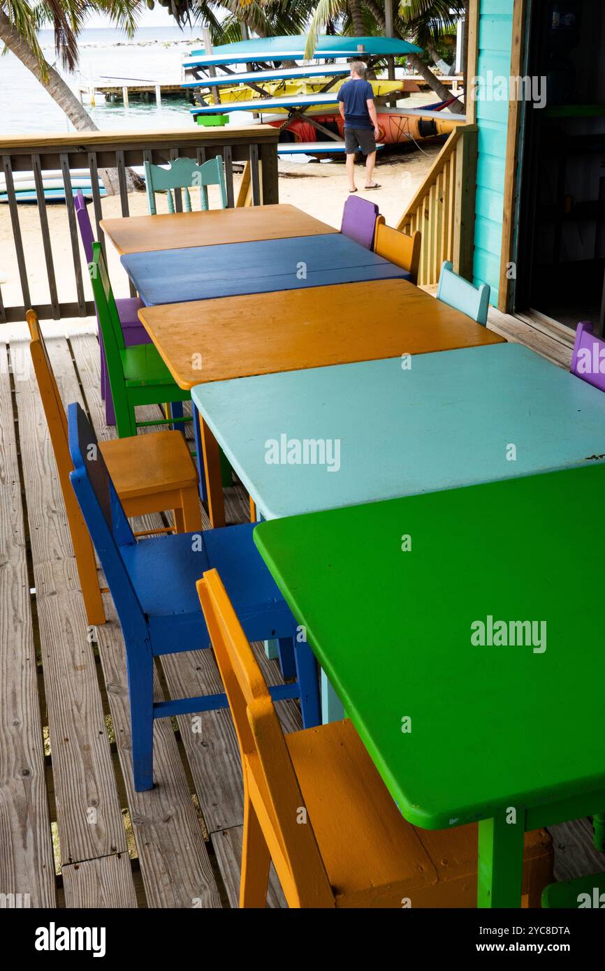 Paradise Tobacco Caye Resort on Tobacco Caye, Belize Stock Photo - Alamy