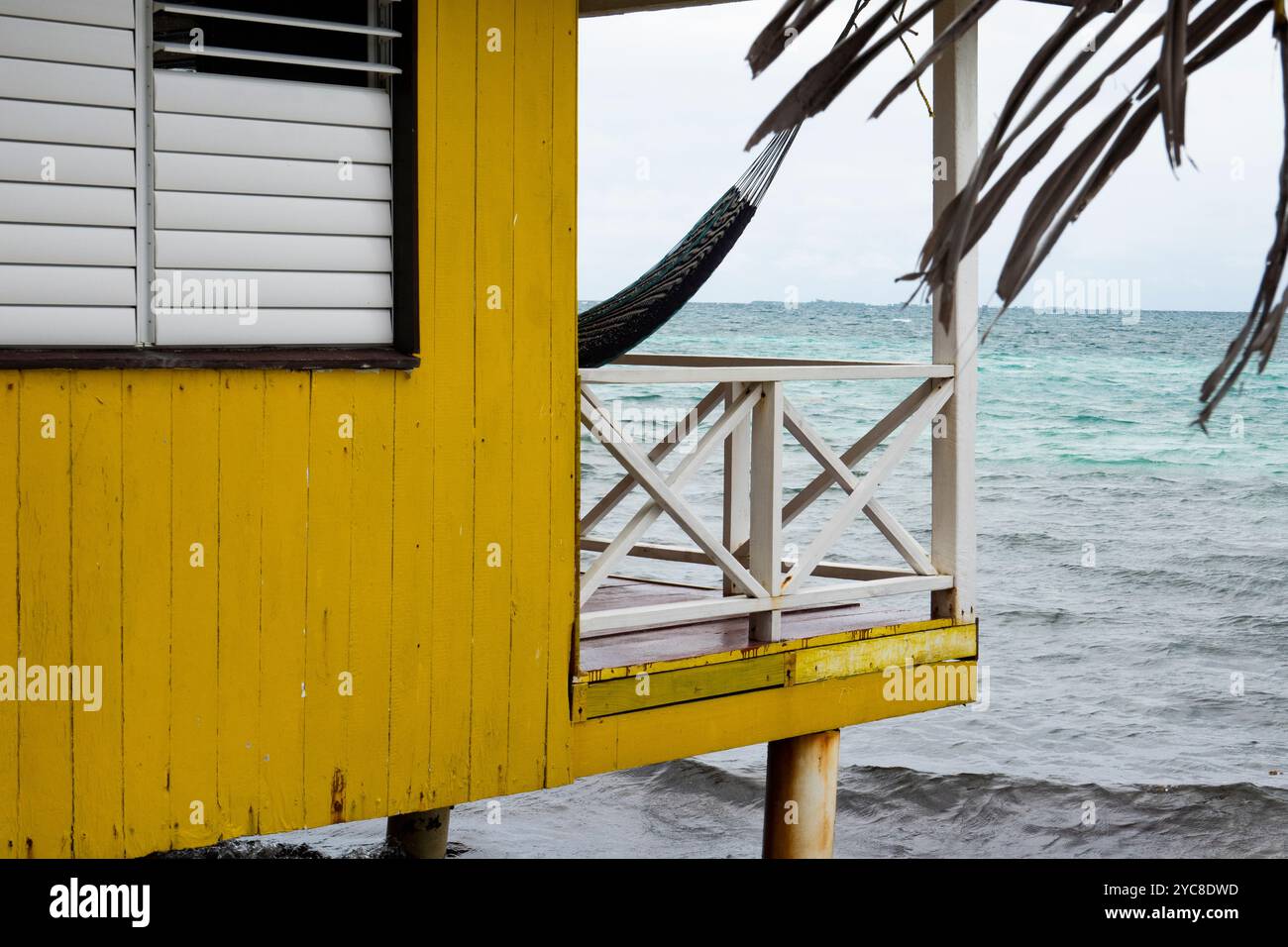 Cabins of the Paradise Tobacco Caye Resort on Tobacco Caye, Belize ...