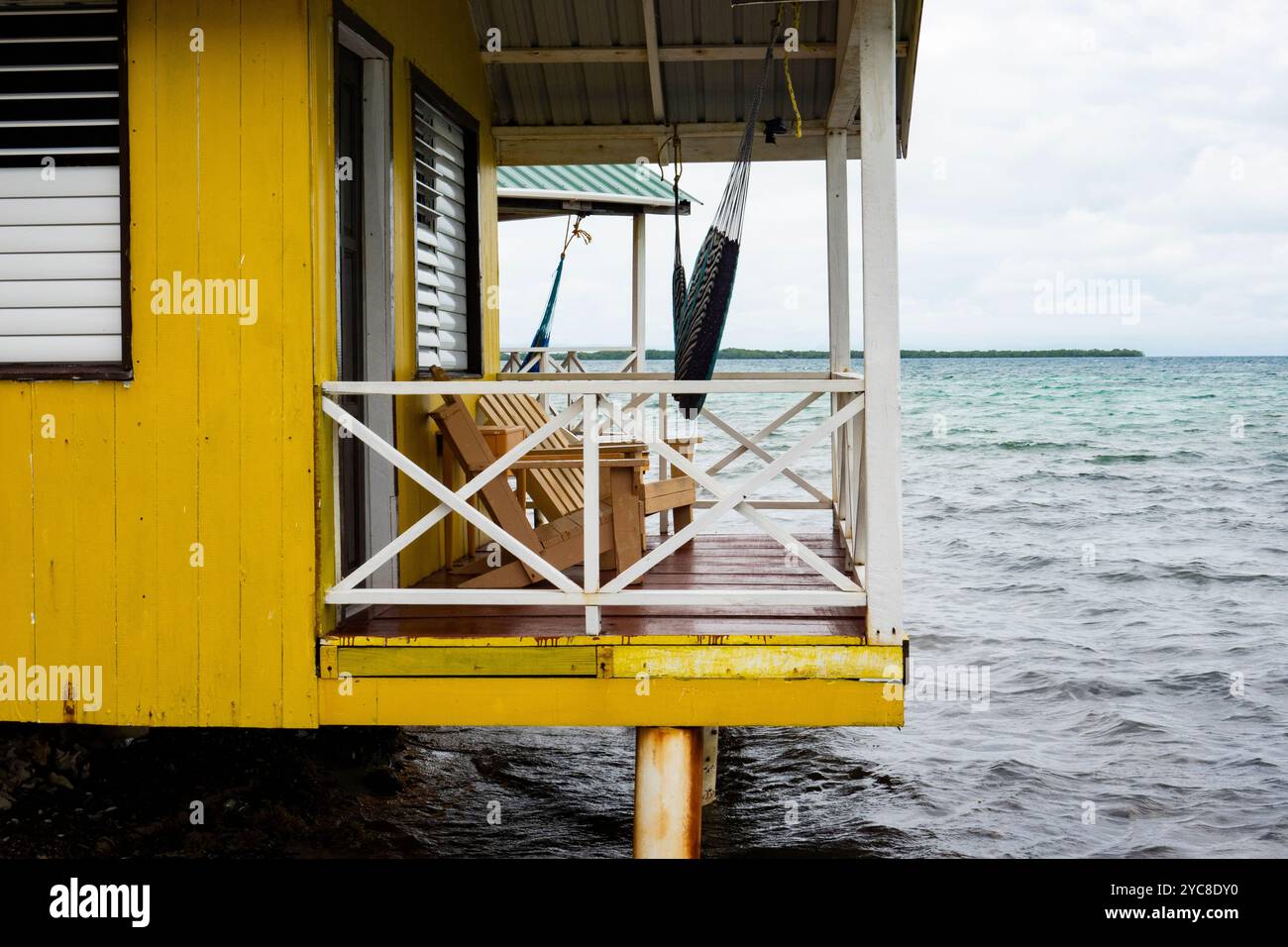 Cabins of the Paradise Tobacco Caye Resort on Tobacco Caye, Belize ...