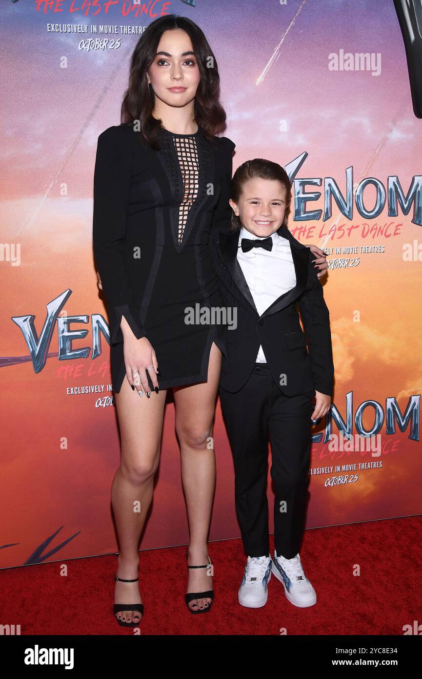 New York, USA. 21st Oct, 2024. (L-R) Actors Hala Finley and Dash McCloud attend the 'Venom: The ...
