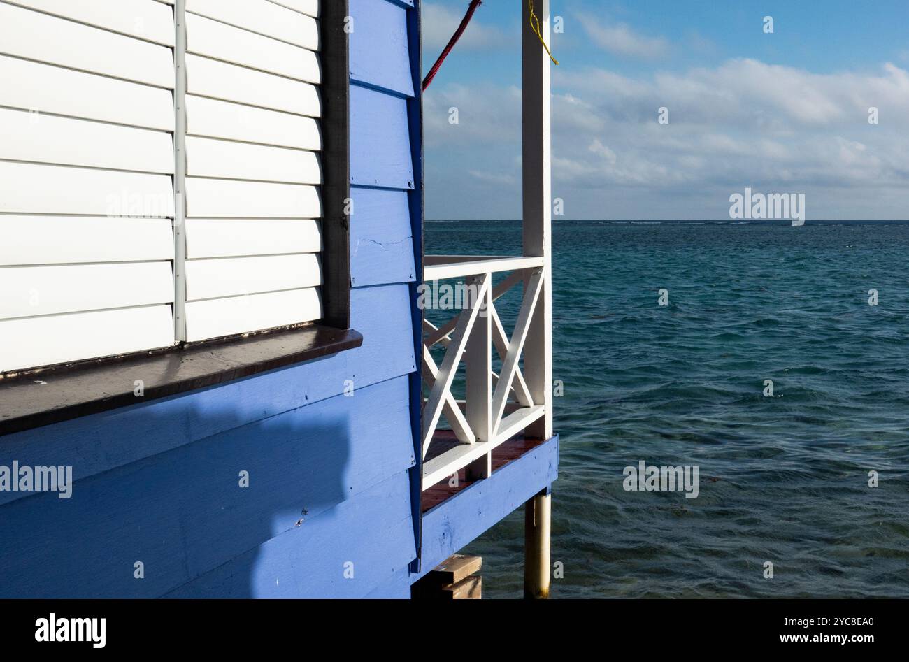 Cabins of the Paradise Tobacco Caye Resort on Tobacco Caye, Belize ...