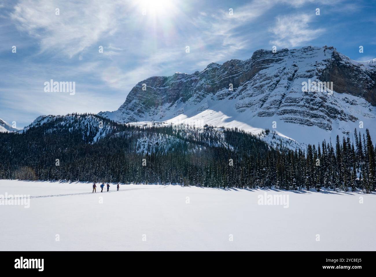 Back country skiing in Banff National Park, Alberta, Canada Stock Photo ...