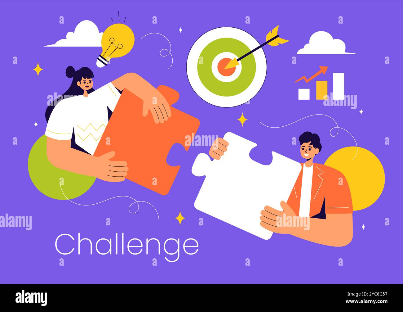 Challenge Vector Illustration featuring a Businessman Running to the ...