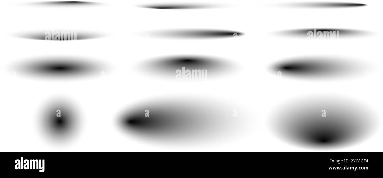 Round shadows, circular fading shapes, realistic soft shades Stock ...