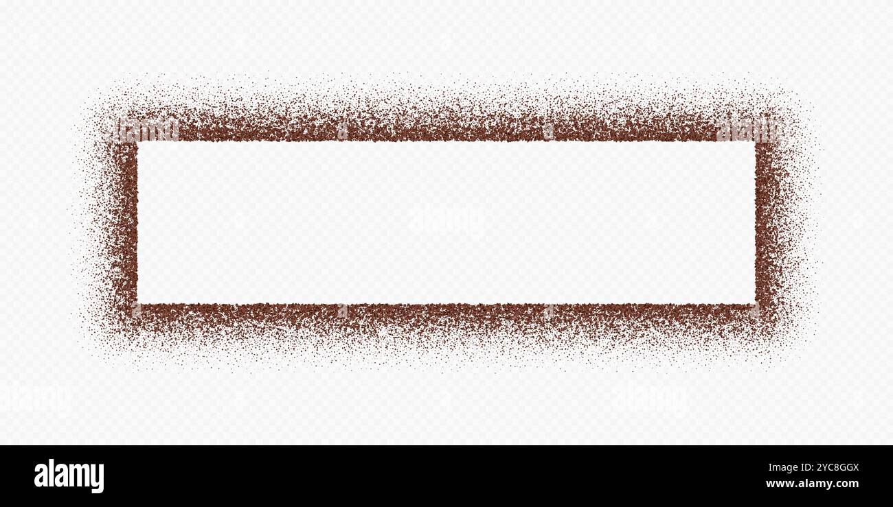 Coffee frame, chocolate border, ground arabica powder in shape of ...