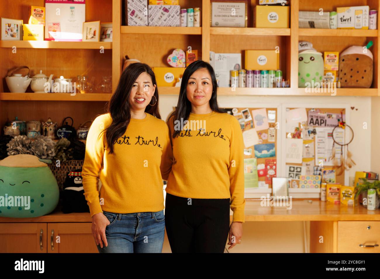 Twrl co-founders Olivia Chen and Pauline Ang pose for a portrait on ...