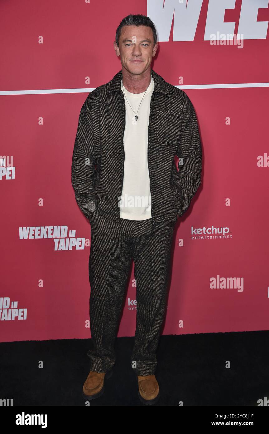 Luke Evans arrives at the premiere of "Weekend in Taipei" on Monday ...