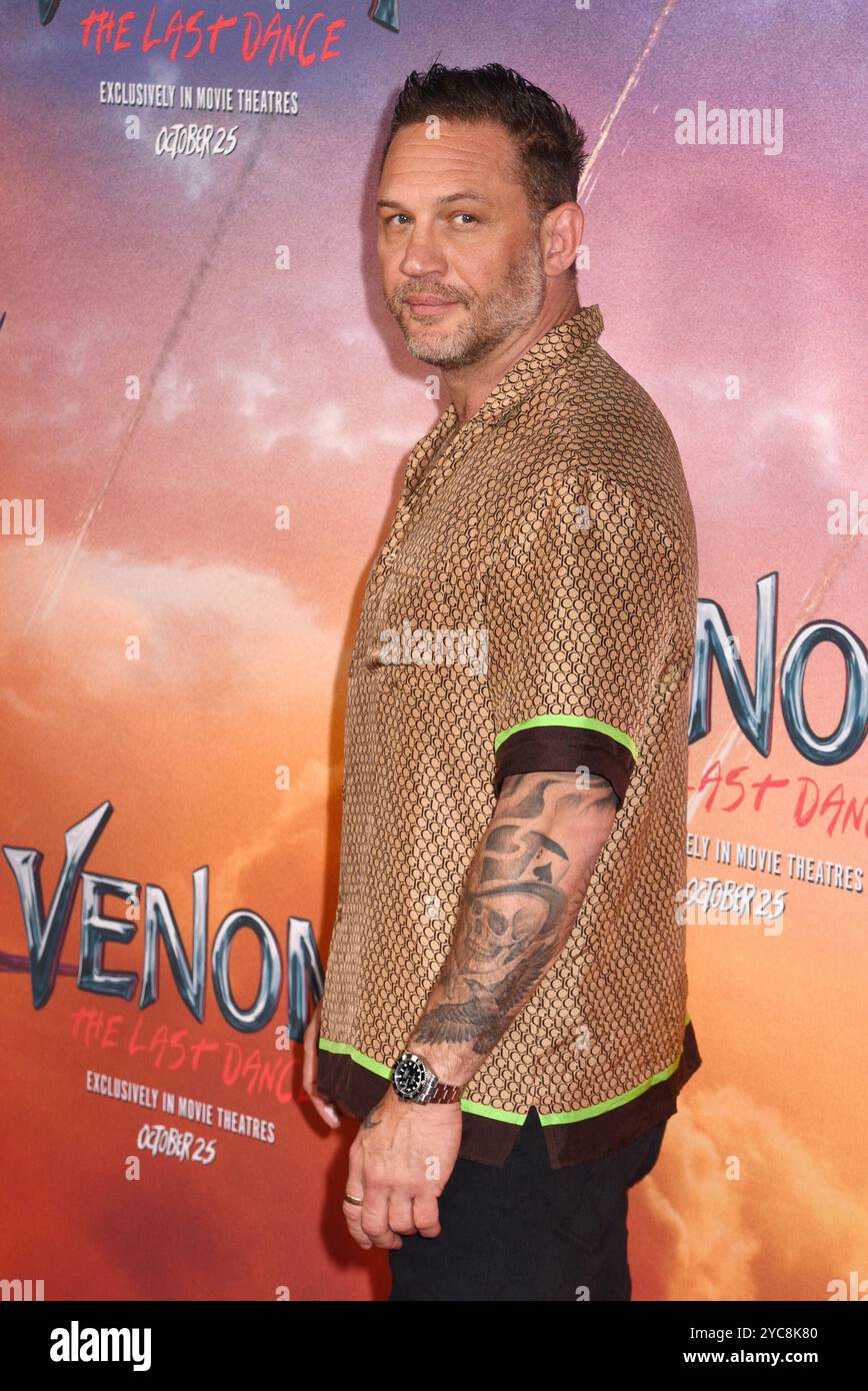 New York, NY, USA. 21st Oct, 2024. Tom Hardy at the NY premiere of ...