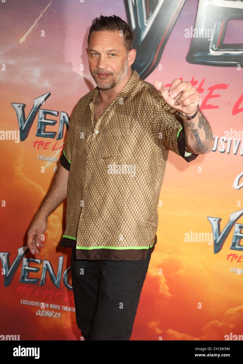 October 21, 2024, New York, New York, USA: Actor TOM HARDY seen at the ...