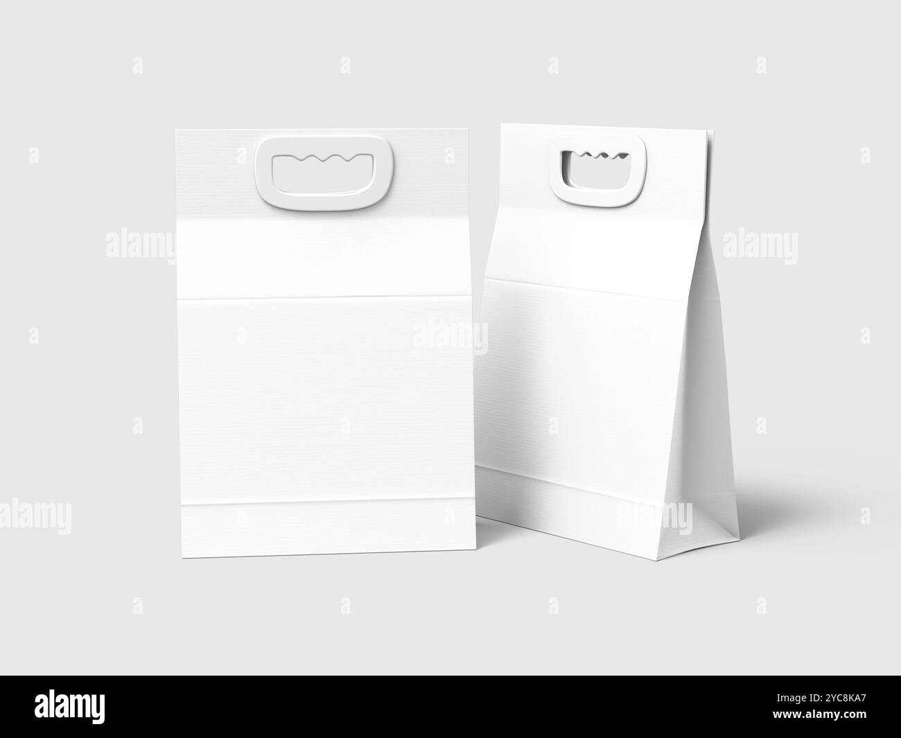 Reusable Blank White Paper Gift Bag Mockup 3D Render Stock Photo - Alamy