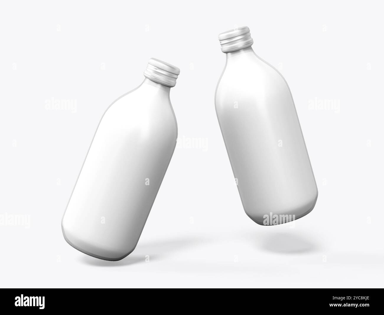 Realistic white glass bottle Cut Out Stock Images & Pictures - Alamy